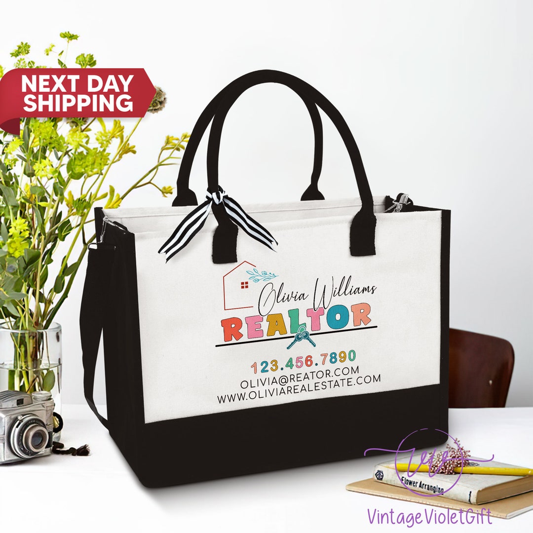 Personalized Realtor Tote Bag, Custom Real Estate Agent Gifts, Home ...