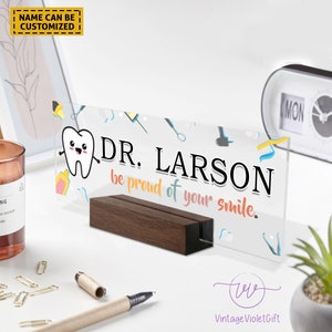 Personalized Dental Name Plate, Dentist Medical Physician Desk Name ...