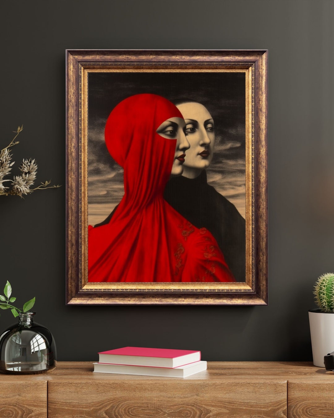 Red Study No.2 - Unique Canvas Art Print - Etsy