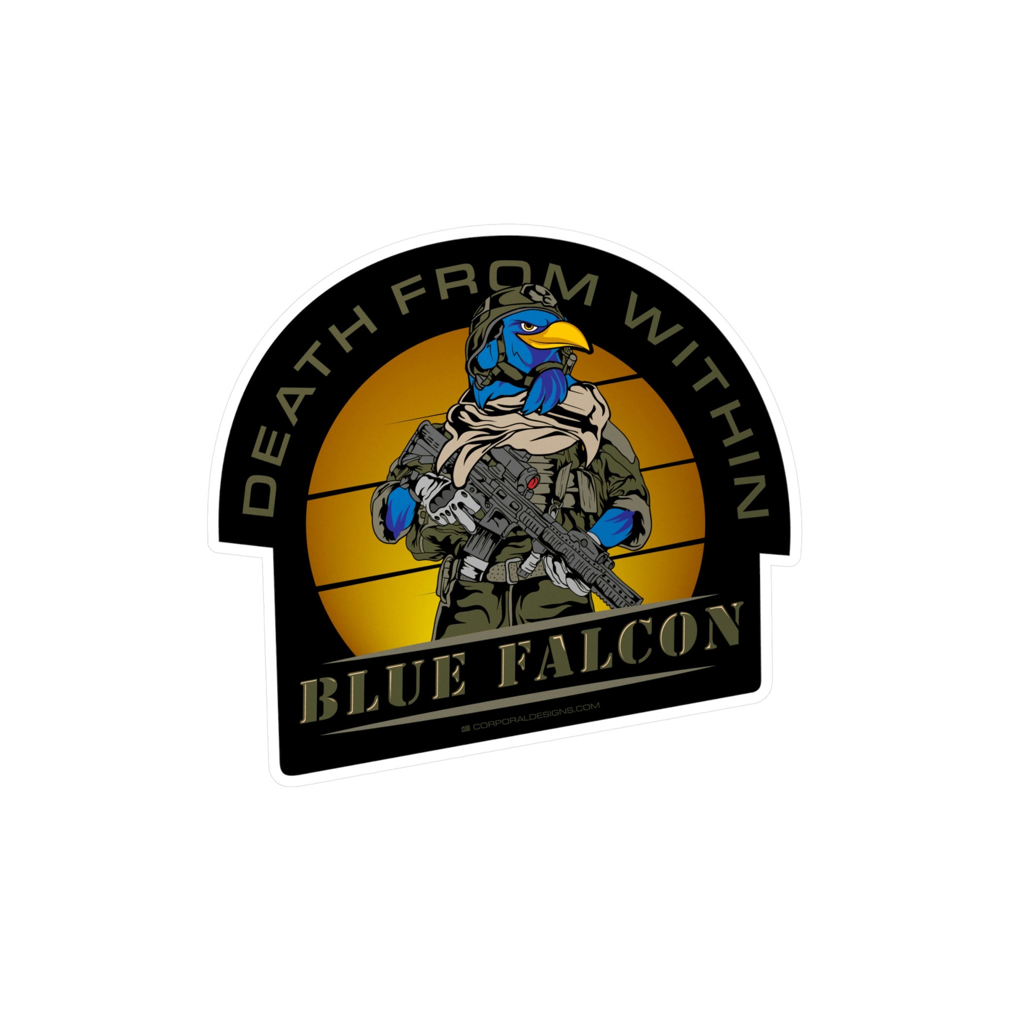 Blue Falcon - Bravo Foxtrot - DCV Die Cut Vinyl Sticker Decal Military ...