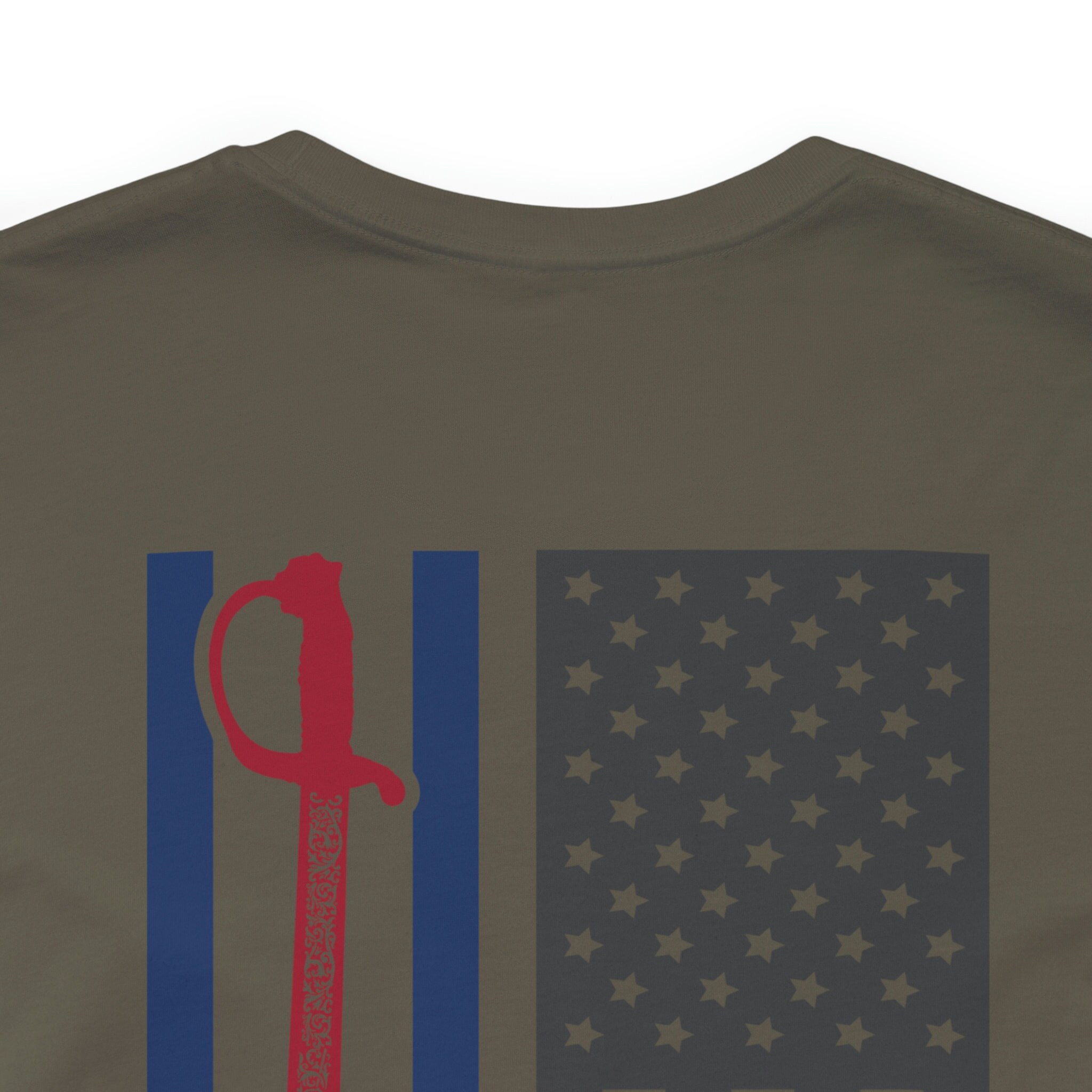 USMC Marine Corps - Blood Stripe NCO Sword Flag T-shirt - Custom ...