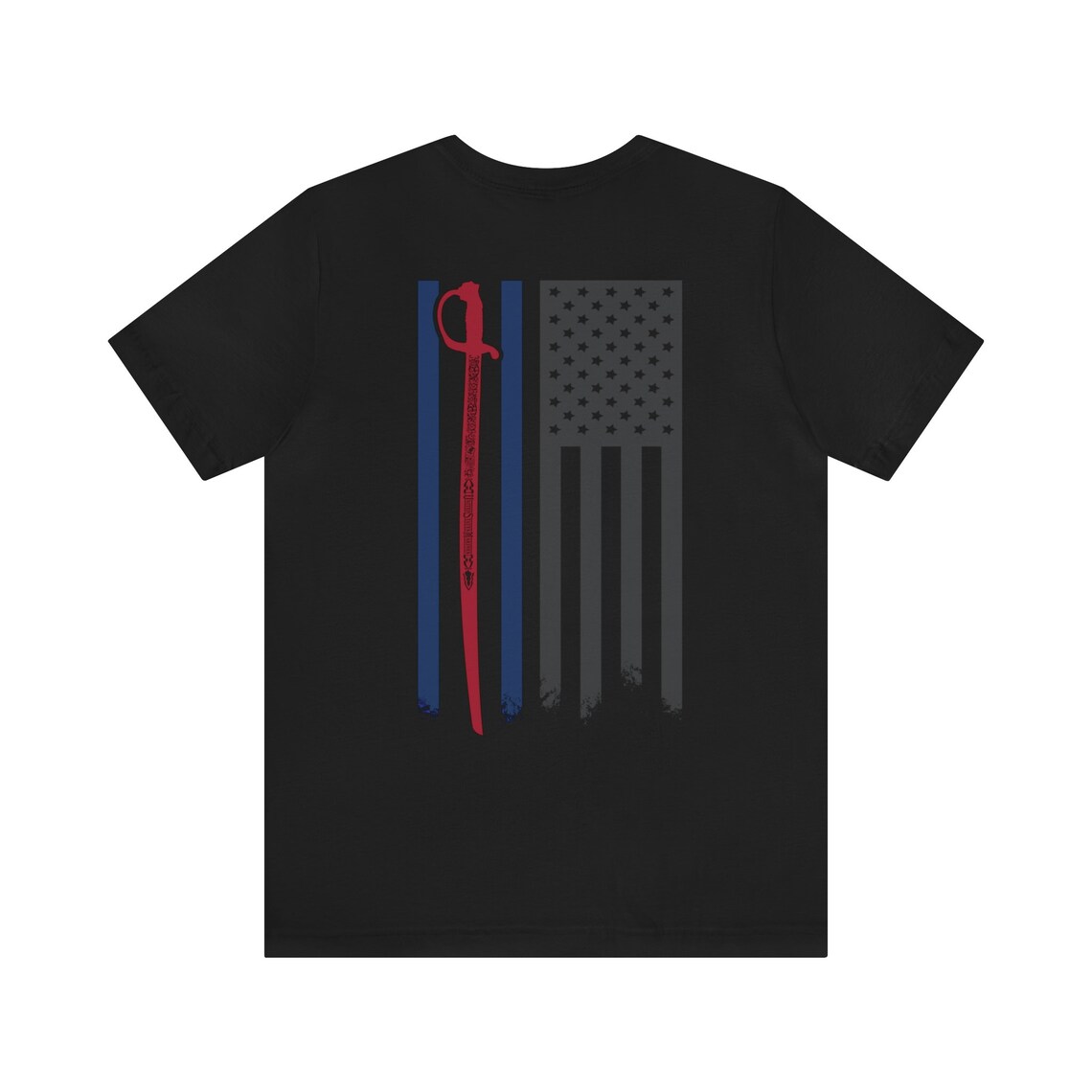 USMC Marine Corps Blood Stripe NCO Sword Flag T-shirt Custom Graphic ...