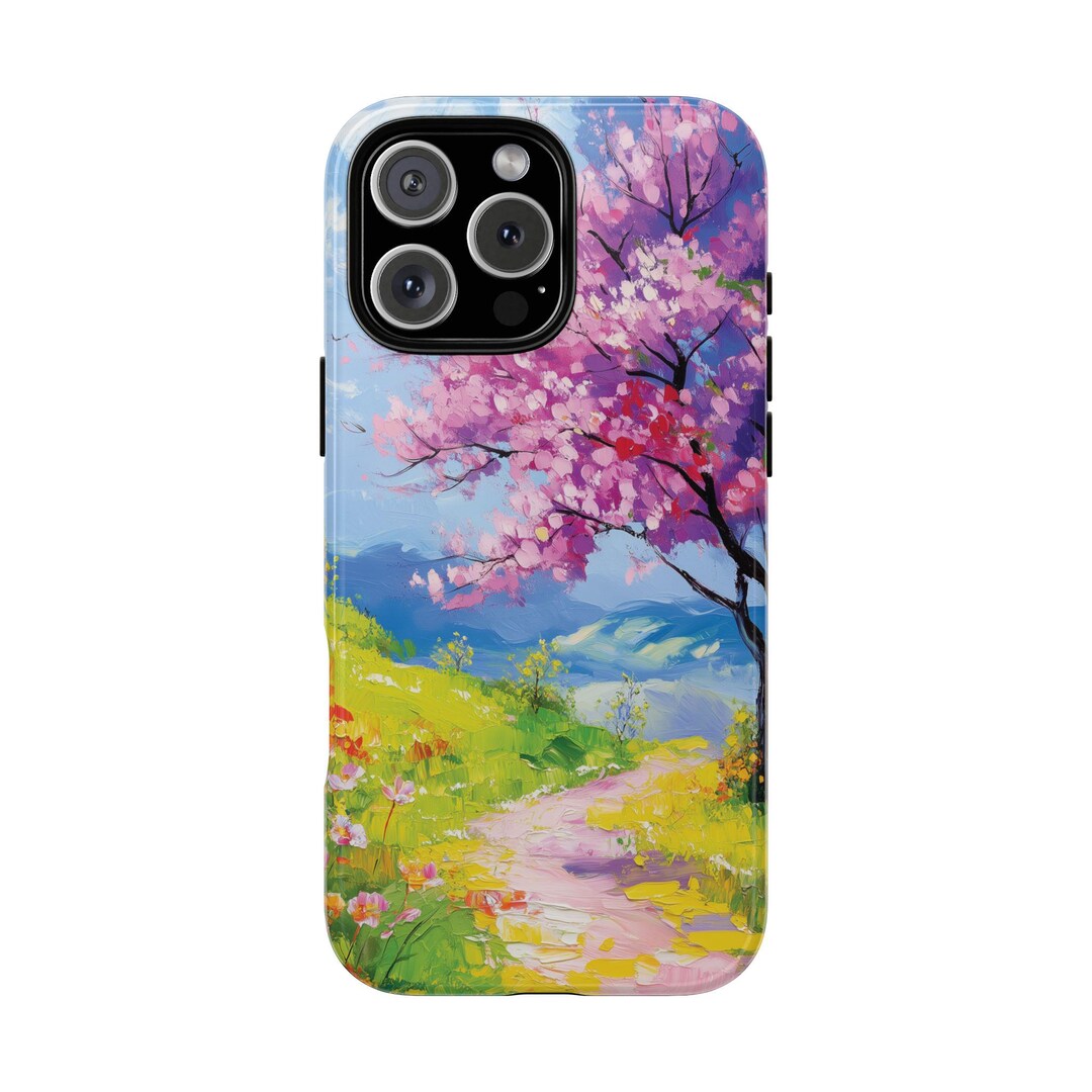 Colorful Spring Landscape iPhone 16 Pro Max Tough Case Gift for Nature ...
