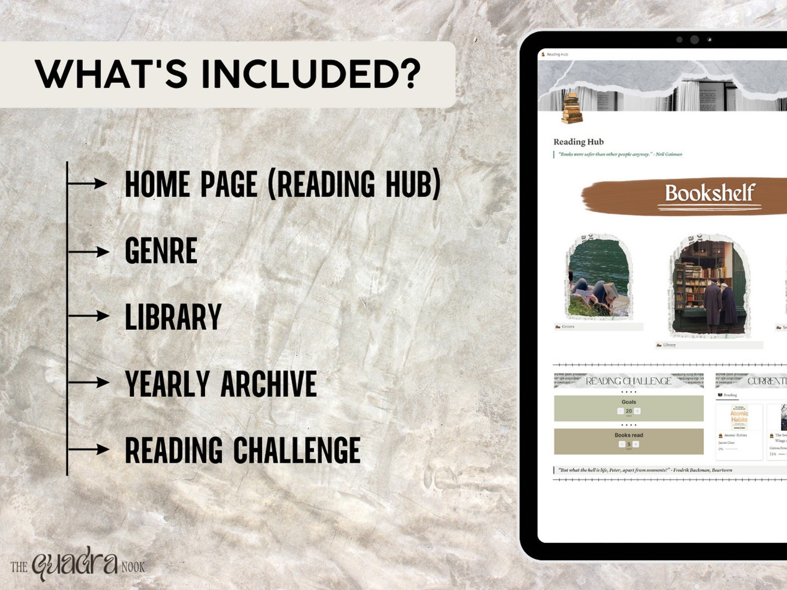 Notion Book Tracker Template Reading Tracker Book Log - Etsy