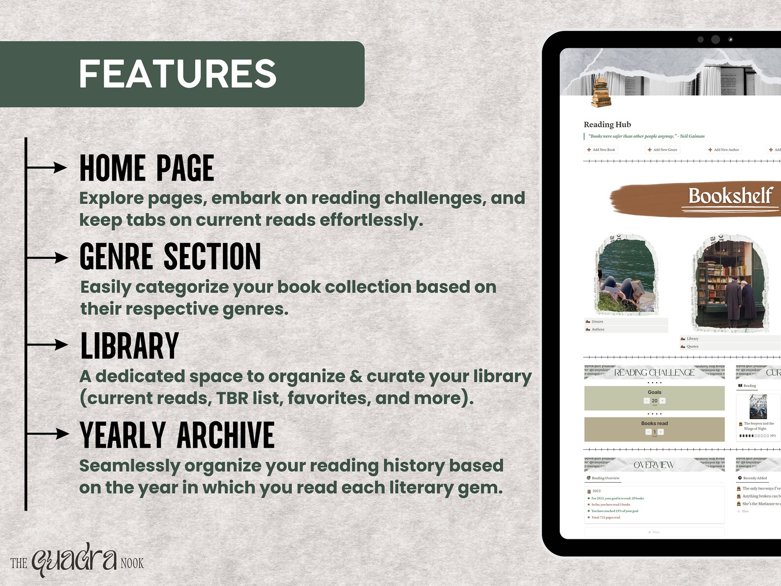 Notion Book Tracker Template, Reading Tracker, Book Log, Reading ...
