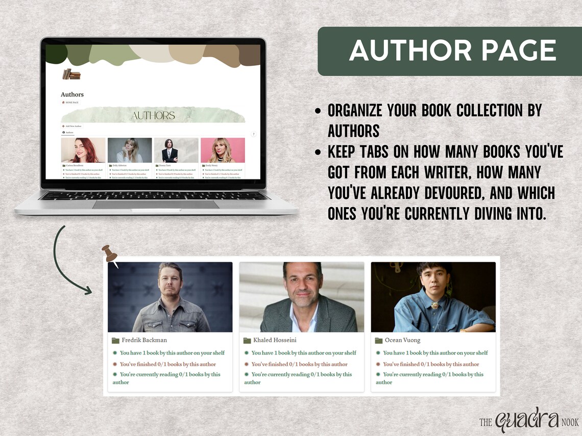 Notion Book Tracker Template, Reading Tracker, Book Log, Reading ...