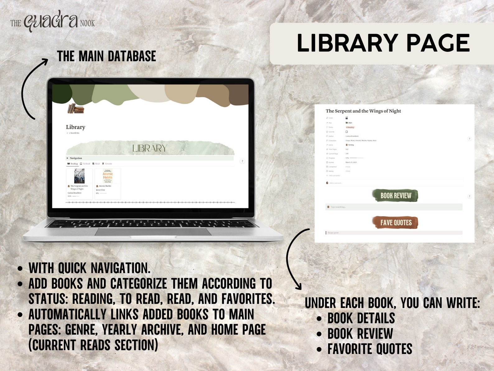 Notion Book Tracker Template Reading Tracker Book Log - Etsy