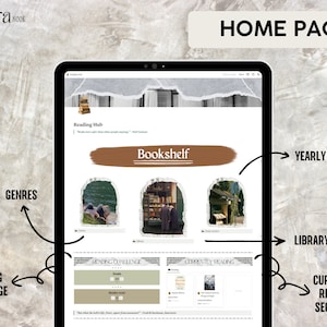 Notion Book Tracker Template Reading Tracker Book Log - Etsy