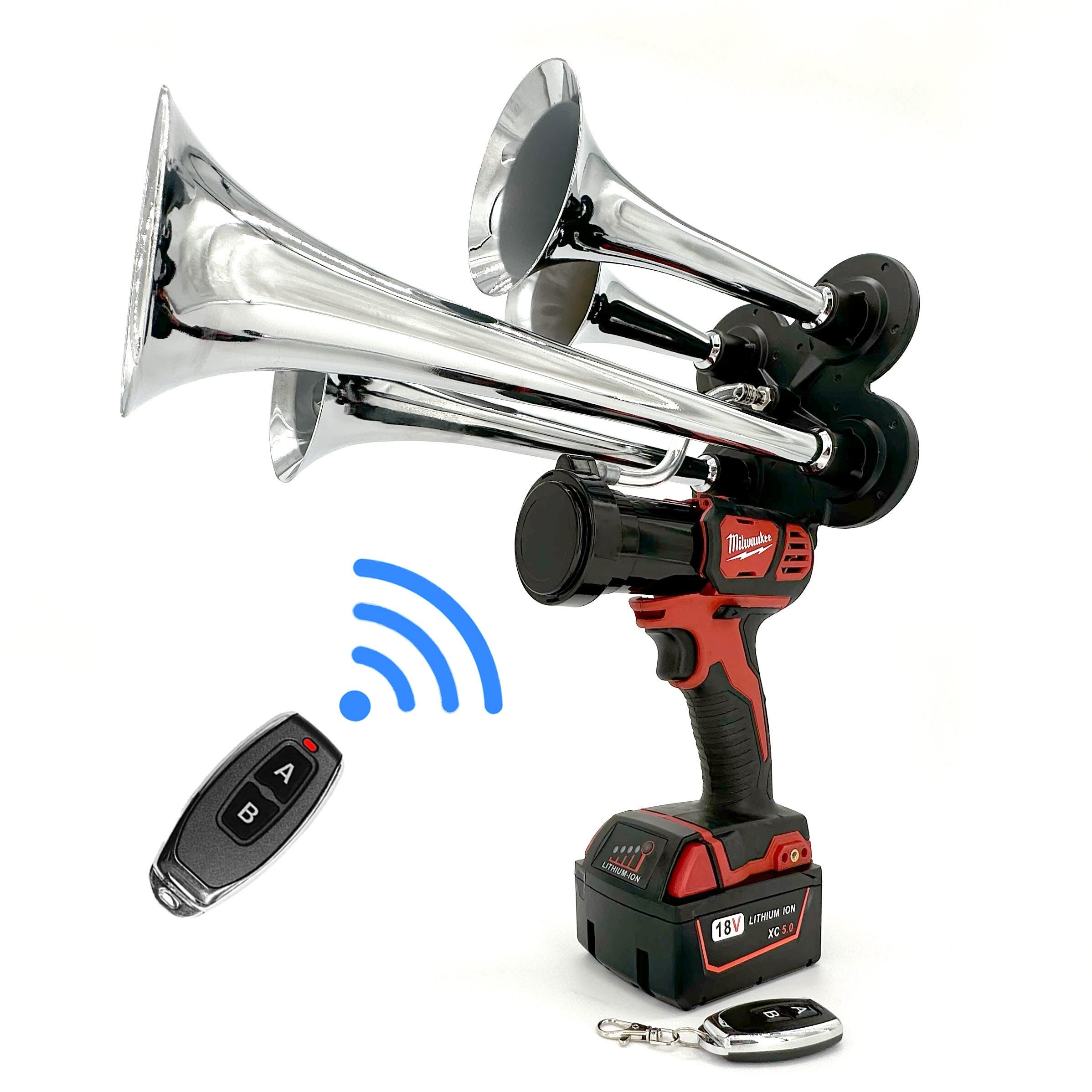 Milwaukee Chrome Train Horn With Wireless Remote Control - Etsy