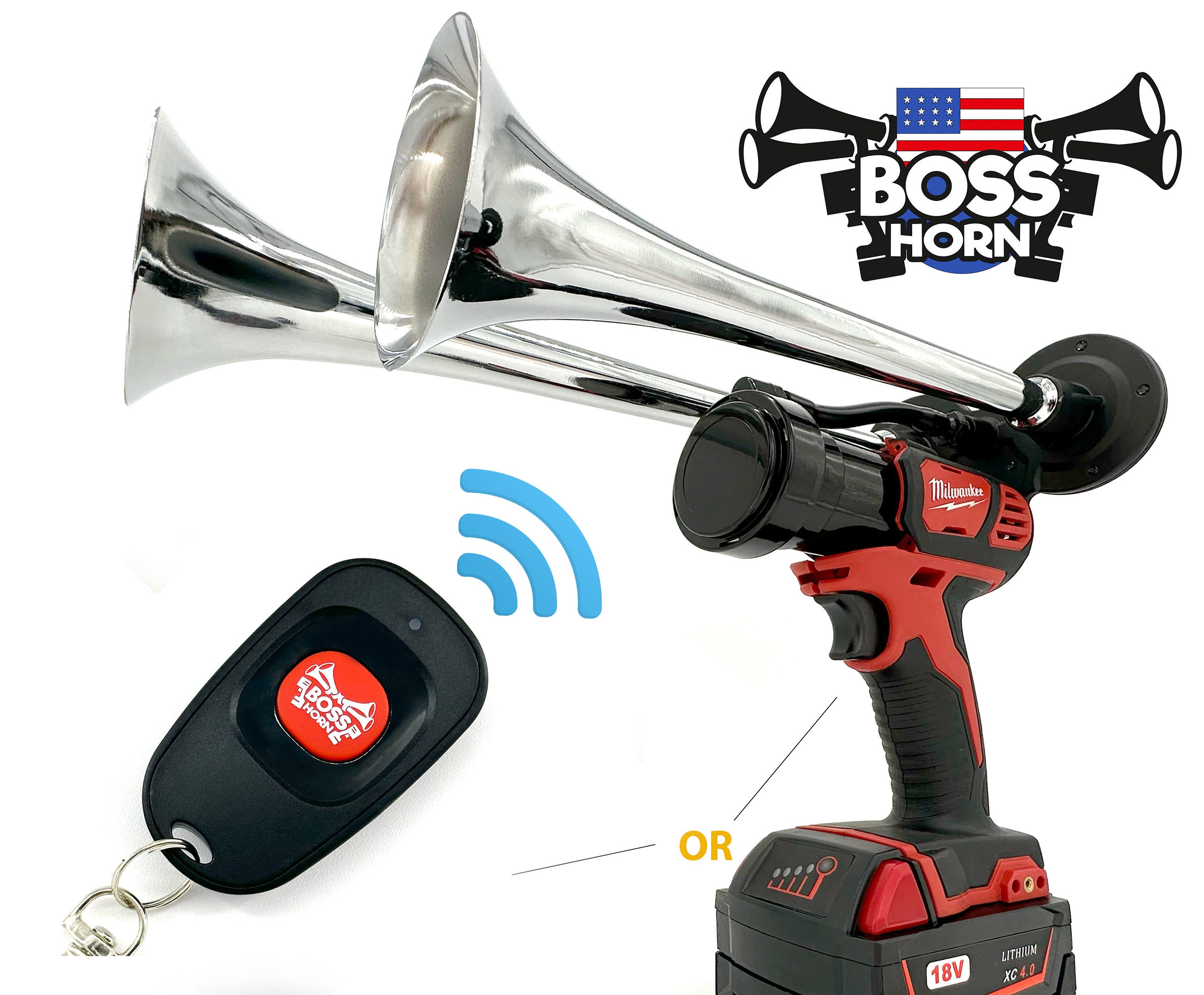Milwaukee Double Horn With Remote Control: Tool Only + Remote Control ...