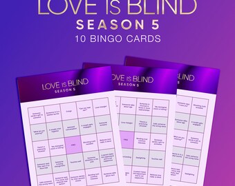 Love is Blind BINGO Game Downloadable PDF - Etsy