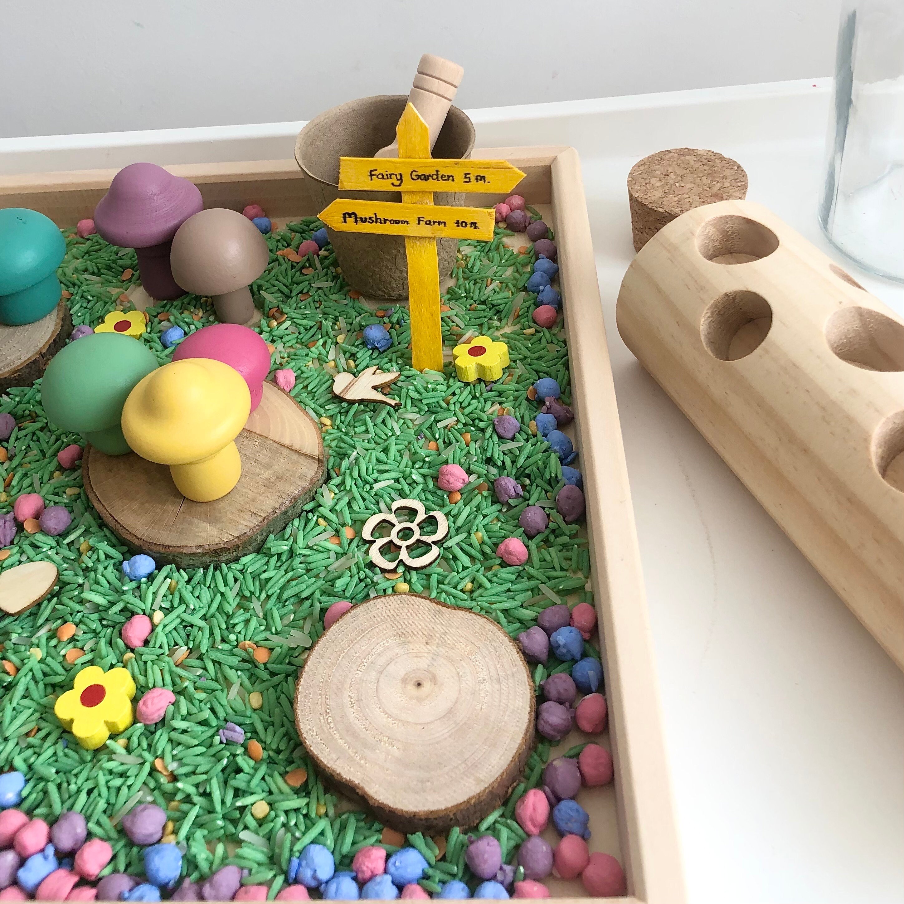 Fairy Garden Sensory Play Kit Mushroom Fairy Garden Theme Play Loose ...