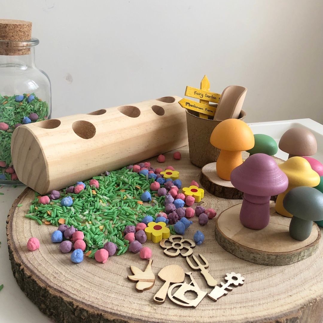 Fairy Garden Sensory Play Kit Mushroom Fairy Garden Theme Play Loose ...