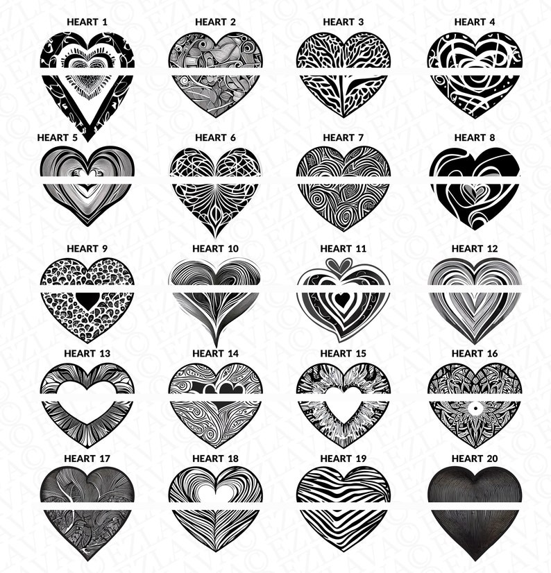 Heart Clipart Set Hearts PNG Cute Hearts Png Sublimation - Etsy