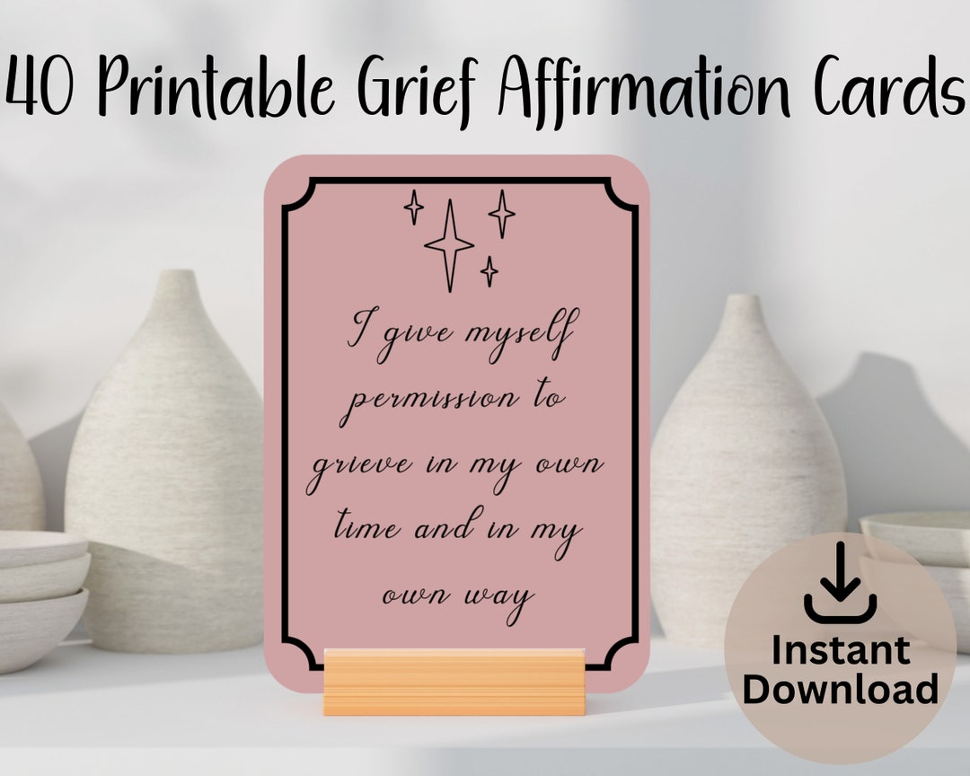 Grief Affirmation Cards Printable Sympathy Gift - Etsy
