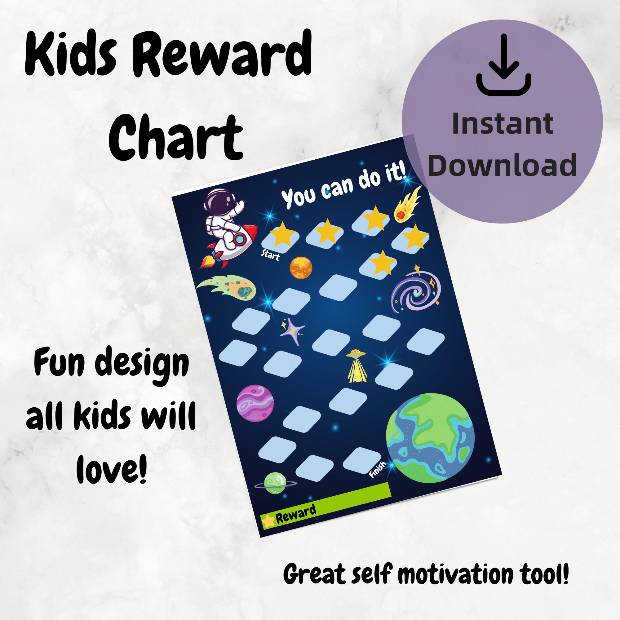 Kids Reward Chart, Behavior Chart, Printable Mega Bundle, Reward ...