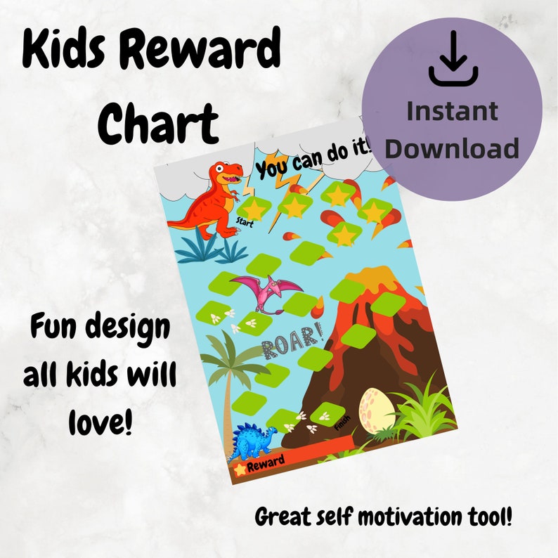 Kids Reward Chart, Behavior Tracker, Printable Chart, Reward System ...