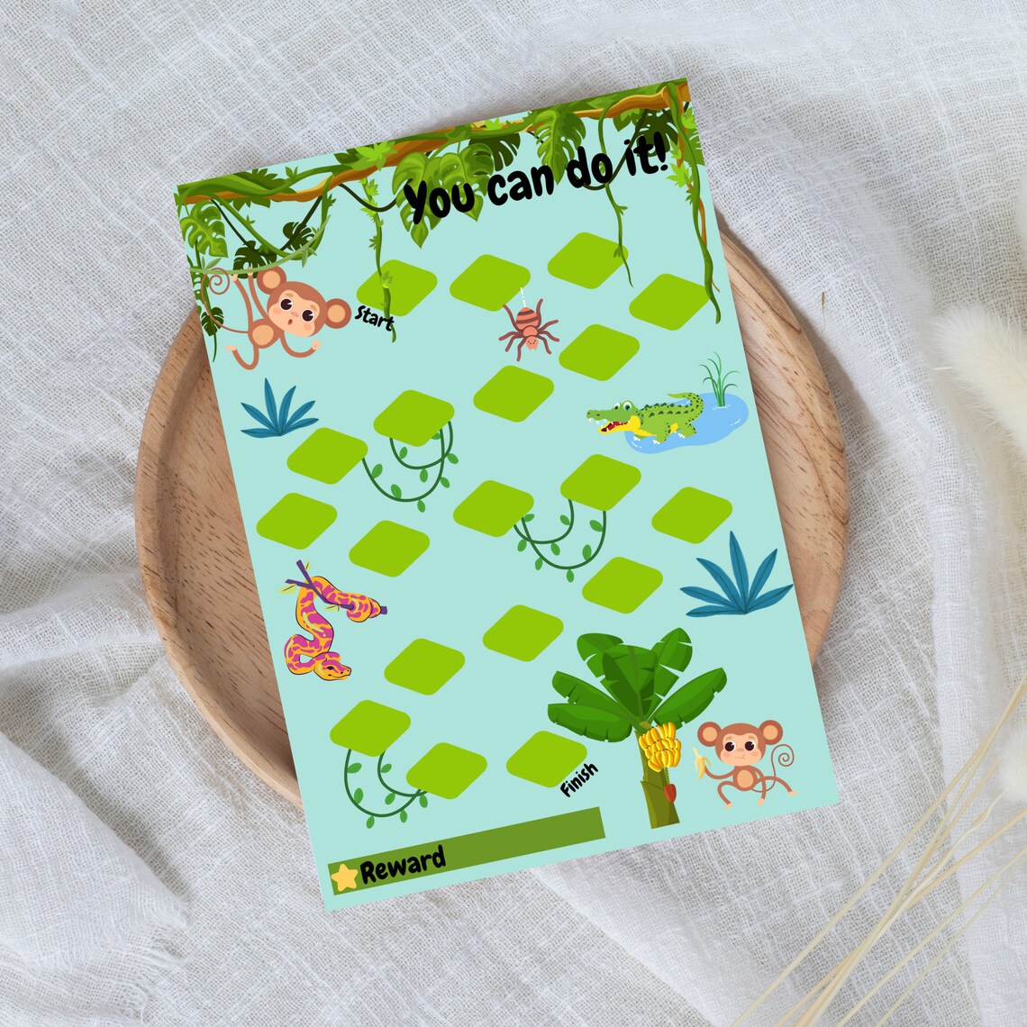 Kids Reward Chart, Behavior Tracker, Printable Chart, Reward System ...