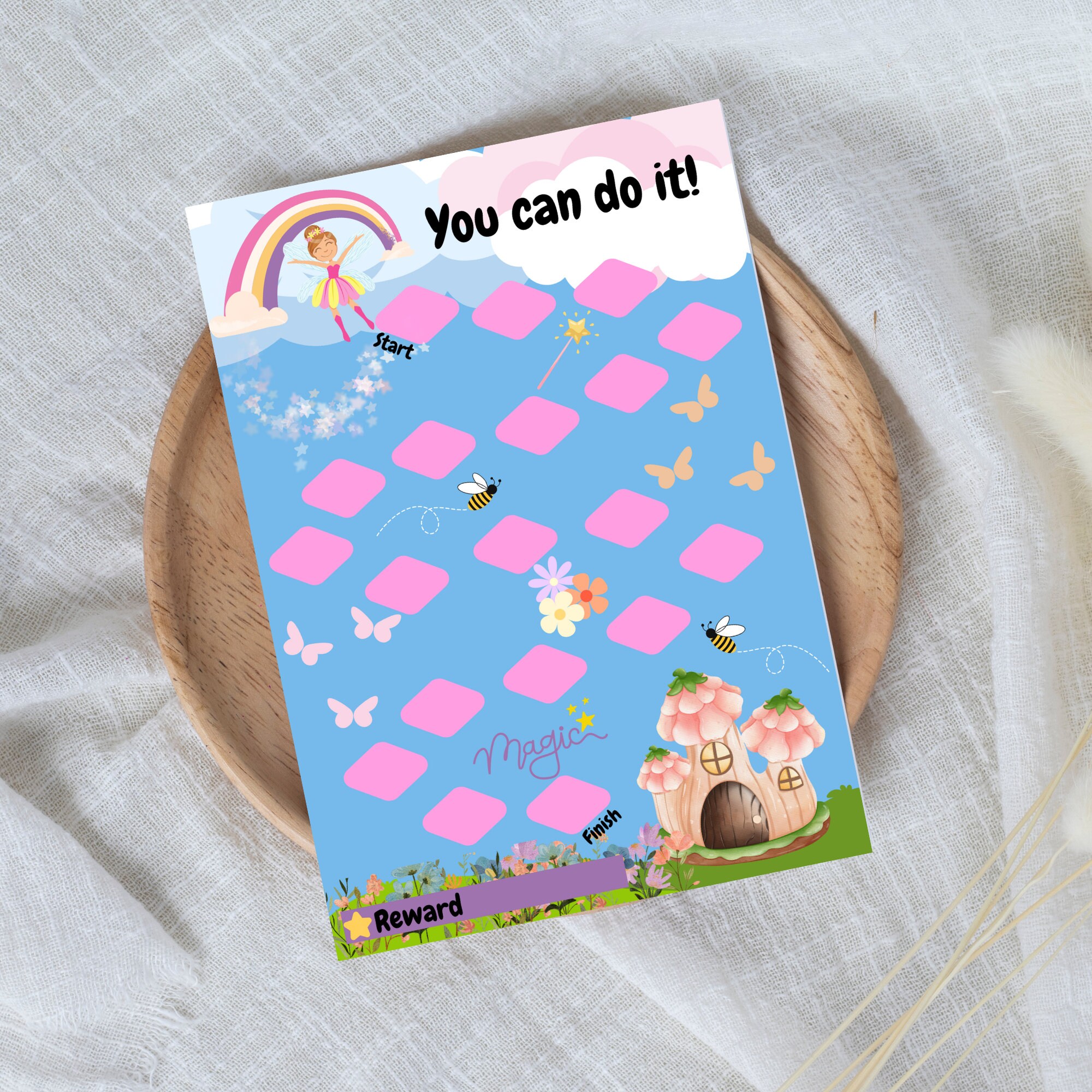 Kids Reward Chart, Behavior Tracker, Printable Chart, Reward System ...