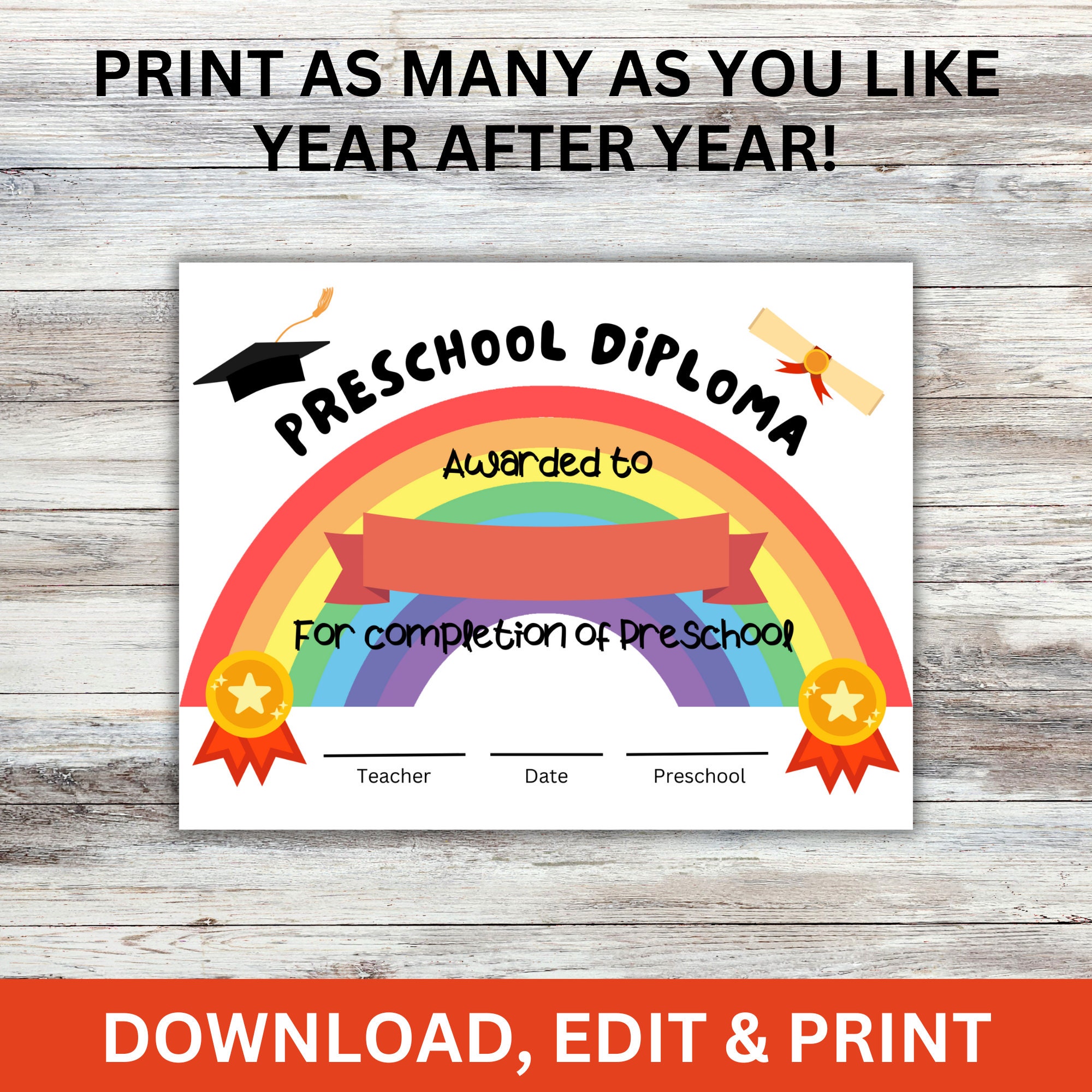 Preschool Graduation, Preschool Diploma, Graduation Diploma, Diploma ...