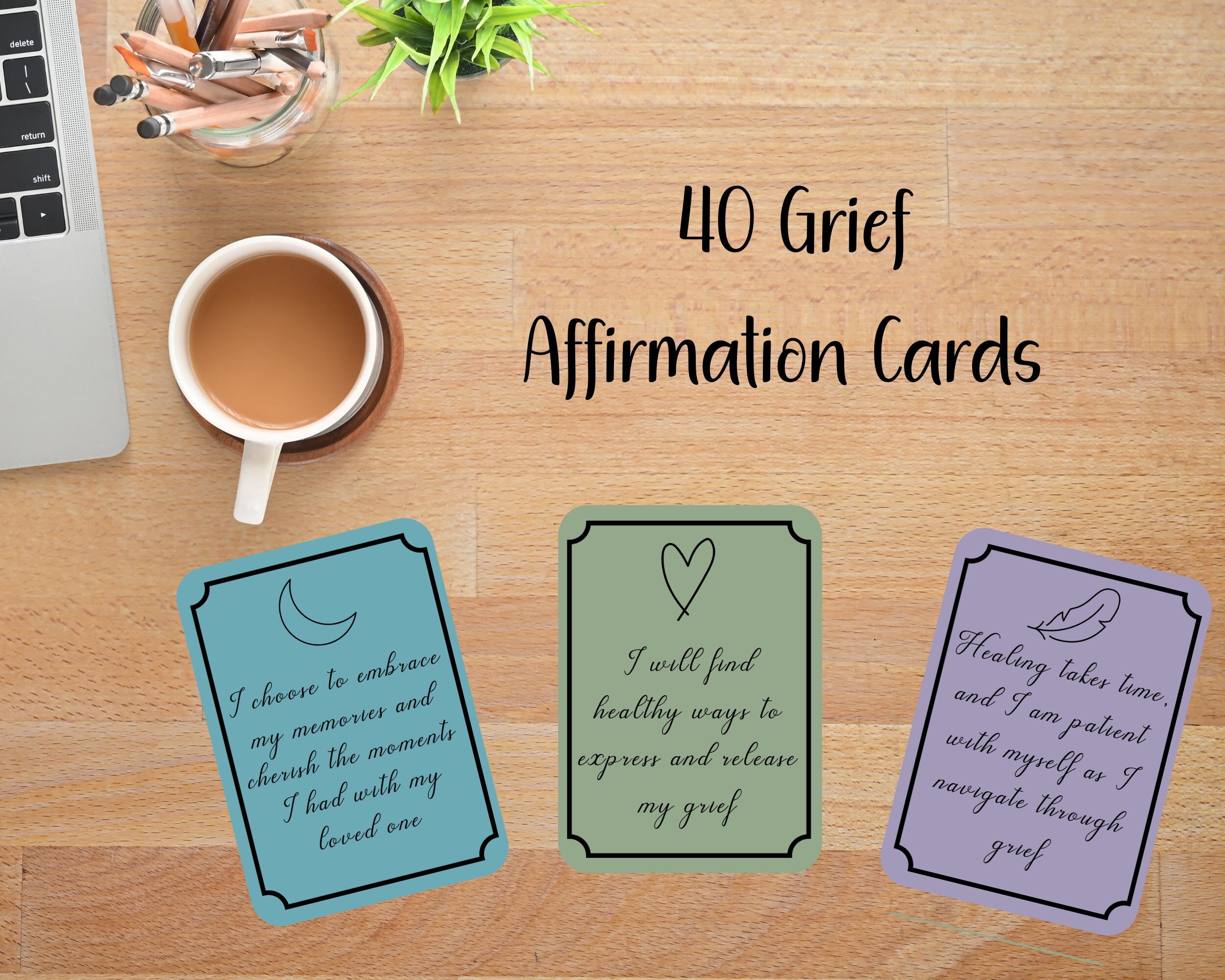 Grief Affirmation Cards, Printable Sympathy Gift, Encouragement Cards ...
