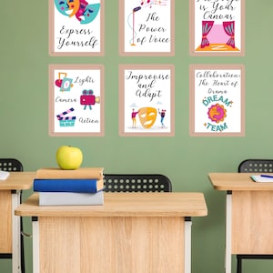 Drama Classroom Decor Set, Classroom Quotes, Growth Mindset, Teacher ...