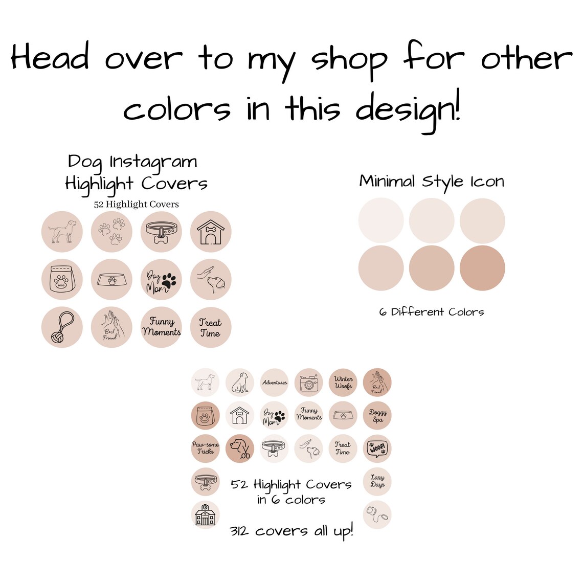 Dog Instagram Highlight Covers, Cute Dog Icons, IG Story Icons, Dog ...