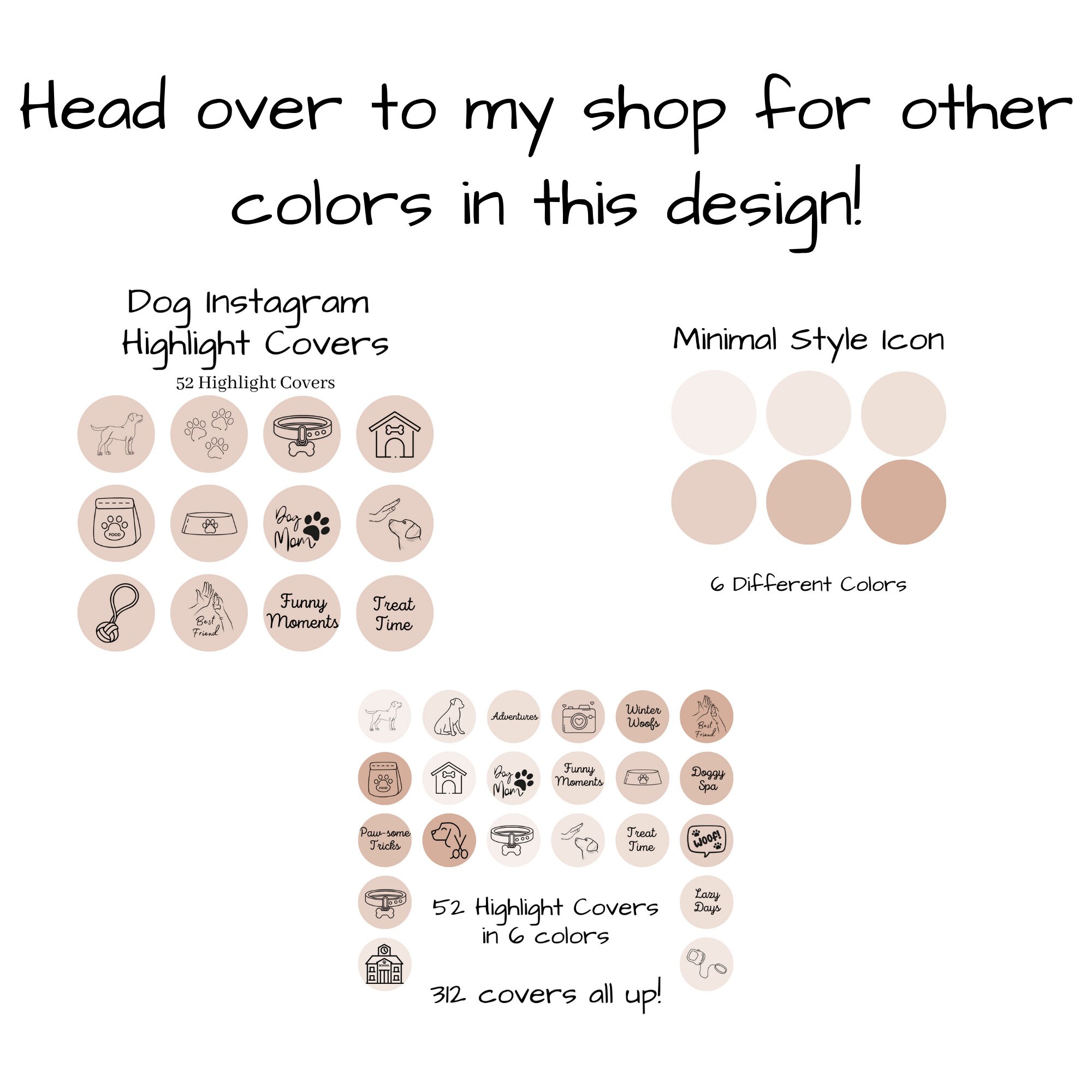 Dog Instagram Highlight Covers, Cute Dog Icons, IG Story Icons, Dog ...