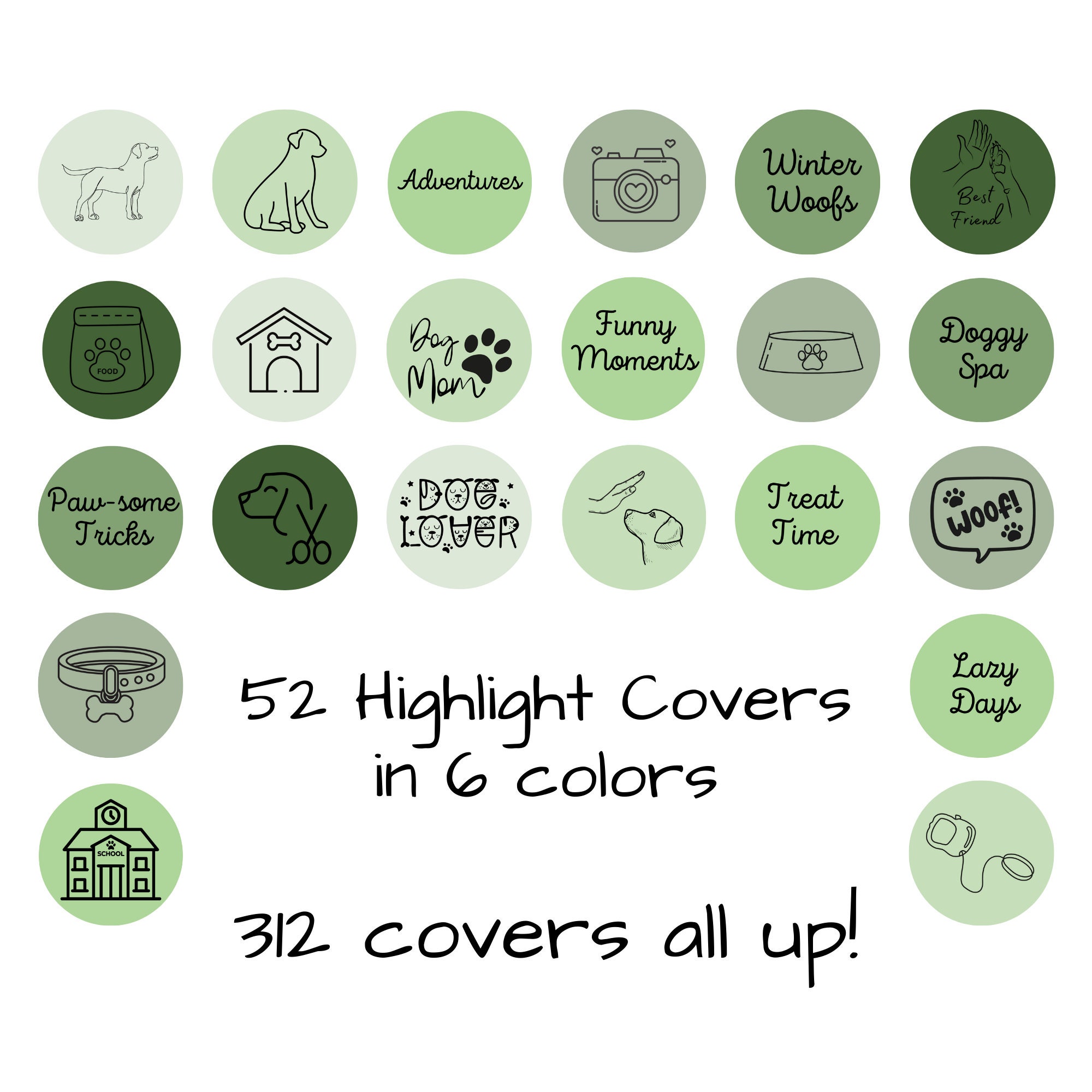 Dog Instagram Highlight Covers, Cute Dog Icons, IG Story Icons, Dog ...