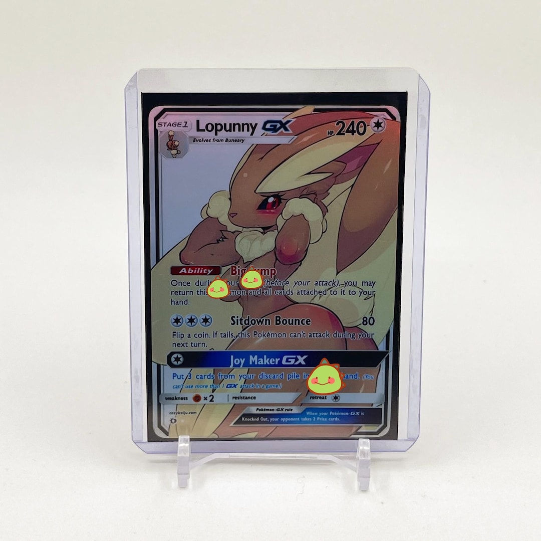 Lopunny VMAX Furry Full Art Goddess Story Pokemon Waifu Trading Card ...