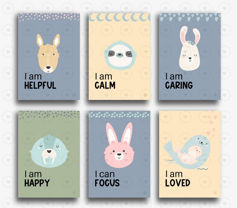 Positive Affirmation Cards for Kids, Children's Positive Affirmation ...