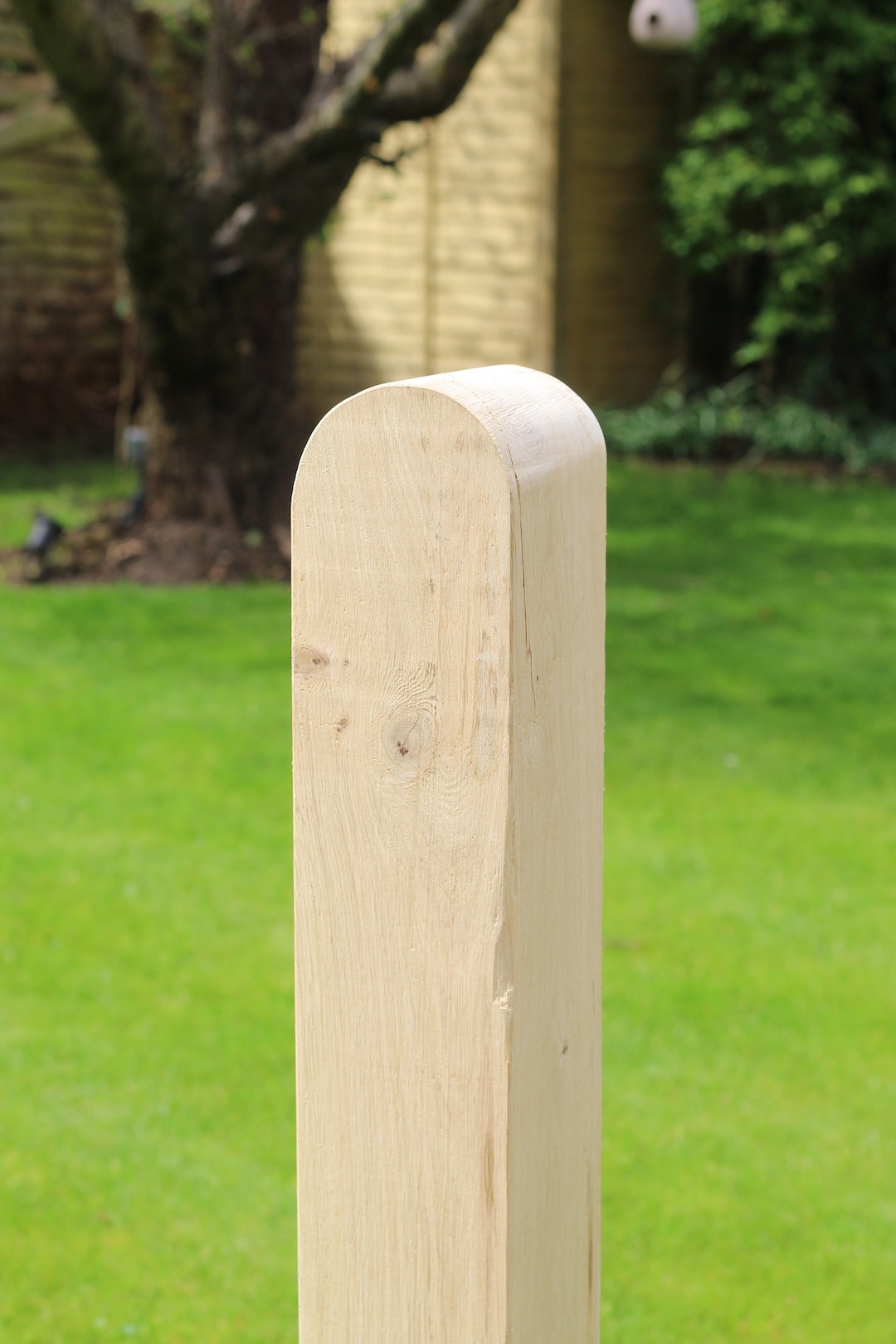 Solid Oak Bollards Oak Post Round Top Fence Post - Etsy UK