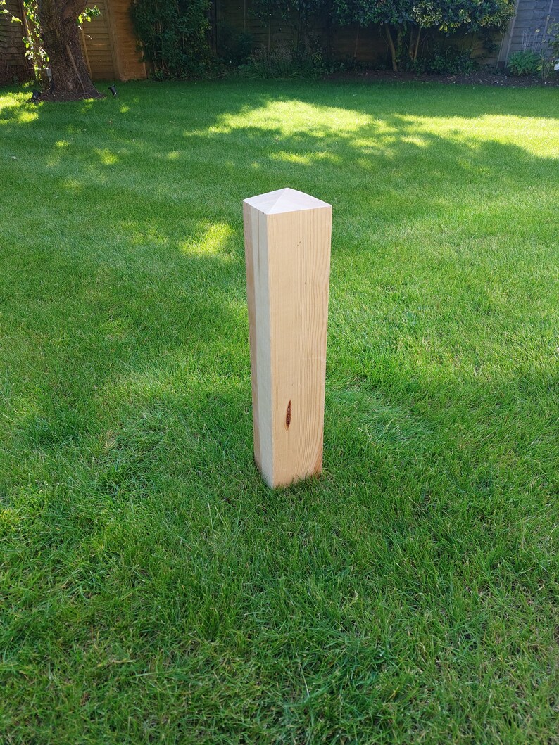 No Dig Wooden Post Bollard Oak / Softwood Fence Post 600 Mm - Etsy UK