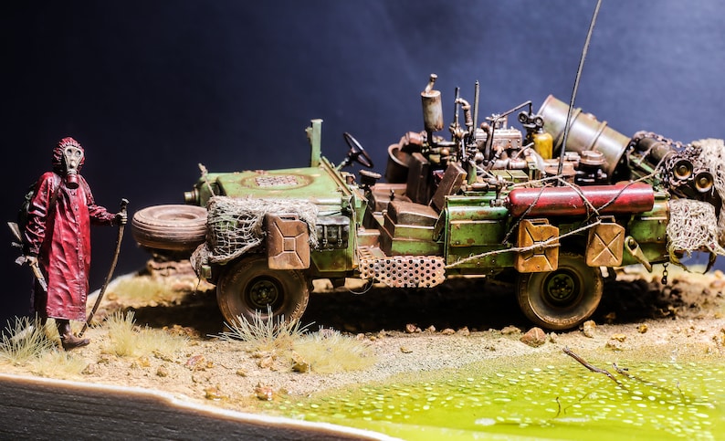 1/35 Post Apocalyptic Fallout Tamiya Land Rover Dystopia Scale Model ...
