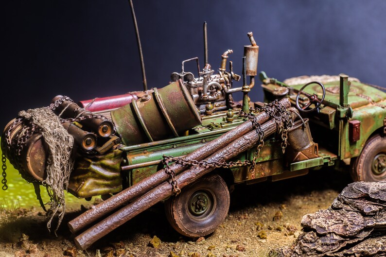 1/35 Post Apocalyptic Fallout Tamiya Land Rover Dystopia Scale Model ...