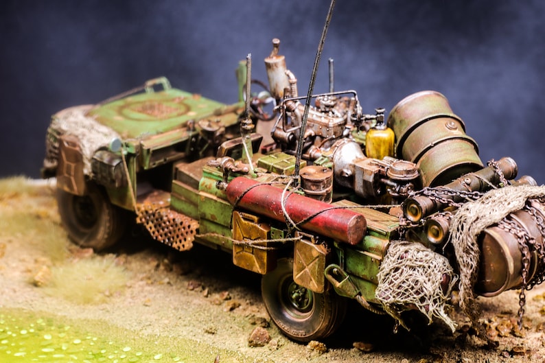 1/35 Post Apocalyptic Fallout Tamiya Land Rover Dystopia Scale Model ...