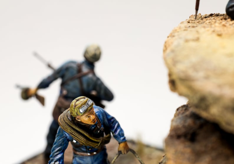1/35 Scale Model Diorama Vignette Soviet Alpine / Mountain Troops WW2 ...