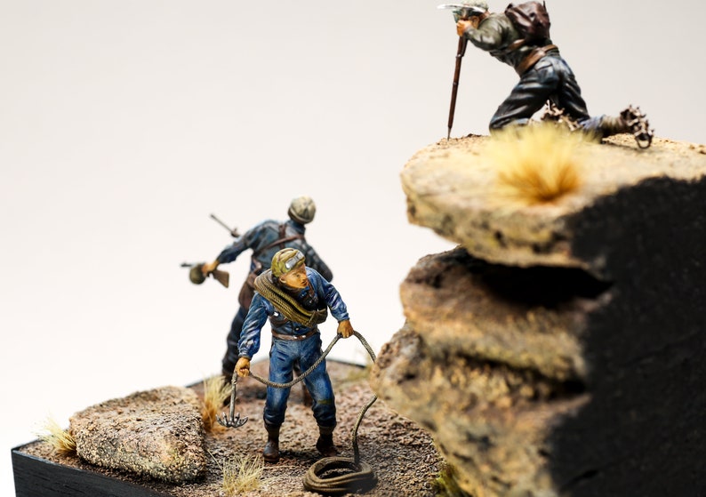 1/35 Scale Model Diorama Vignette Soviet Alpine / Mountain Troops WW2 ...