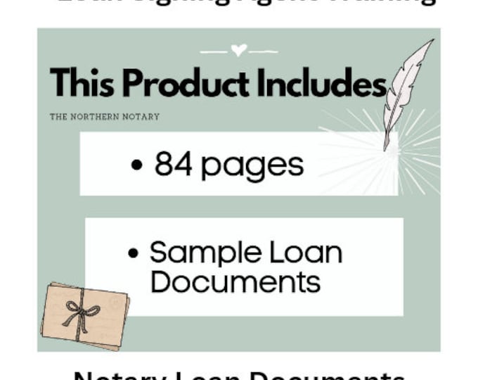 Notary Loan Signing Agent Documents With Instructions - 84 Pages - Etsy