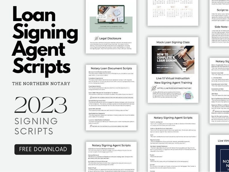 Notary Loan Signing Agent Scripts | Notary Scripts | Loan Signing Agent ...