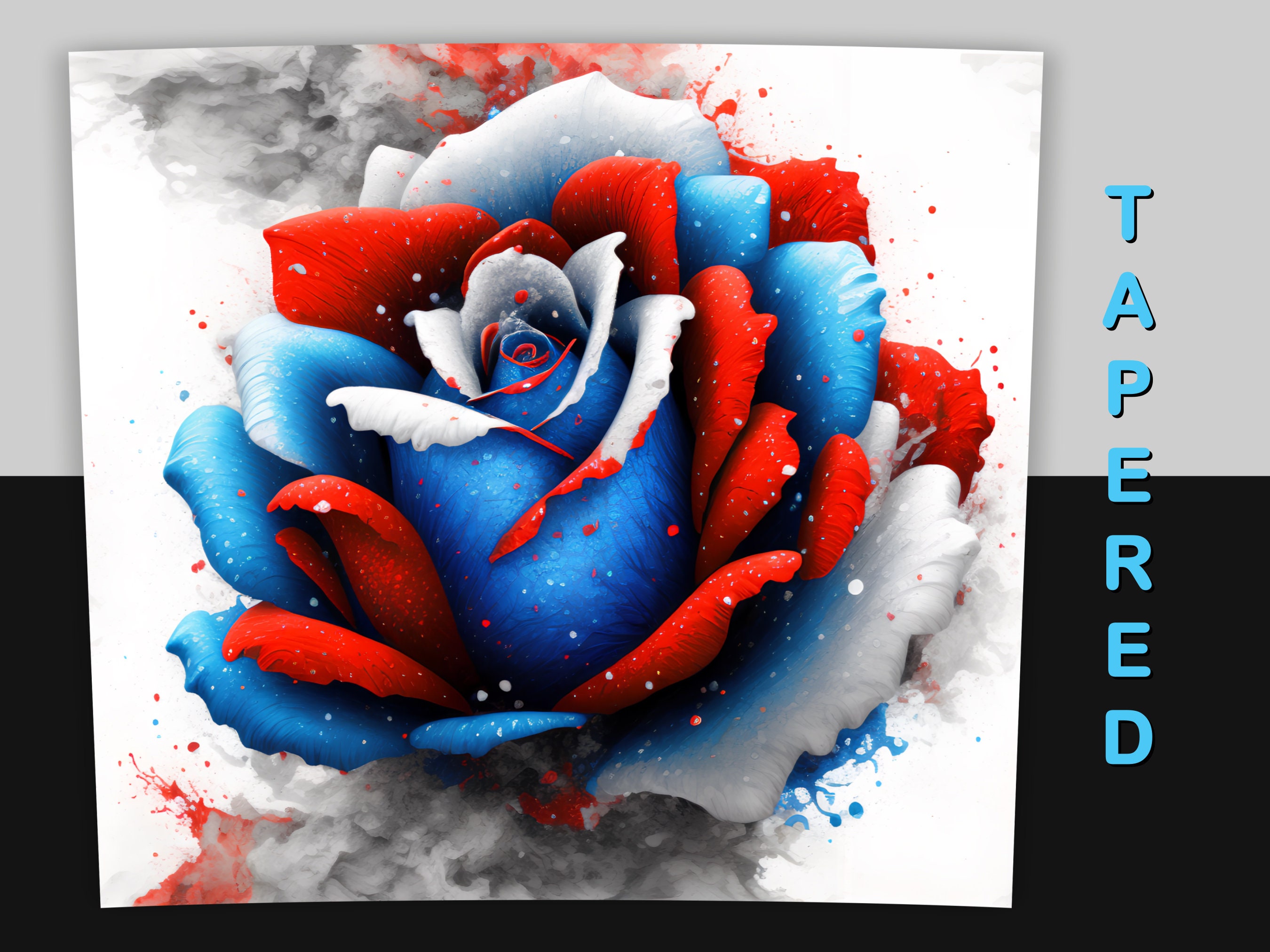 Red White Blue Watercolor Roses 4th of July Independence - Etsy