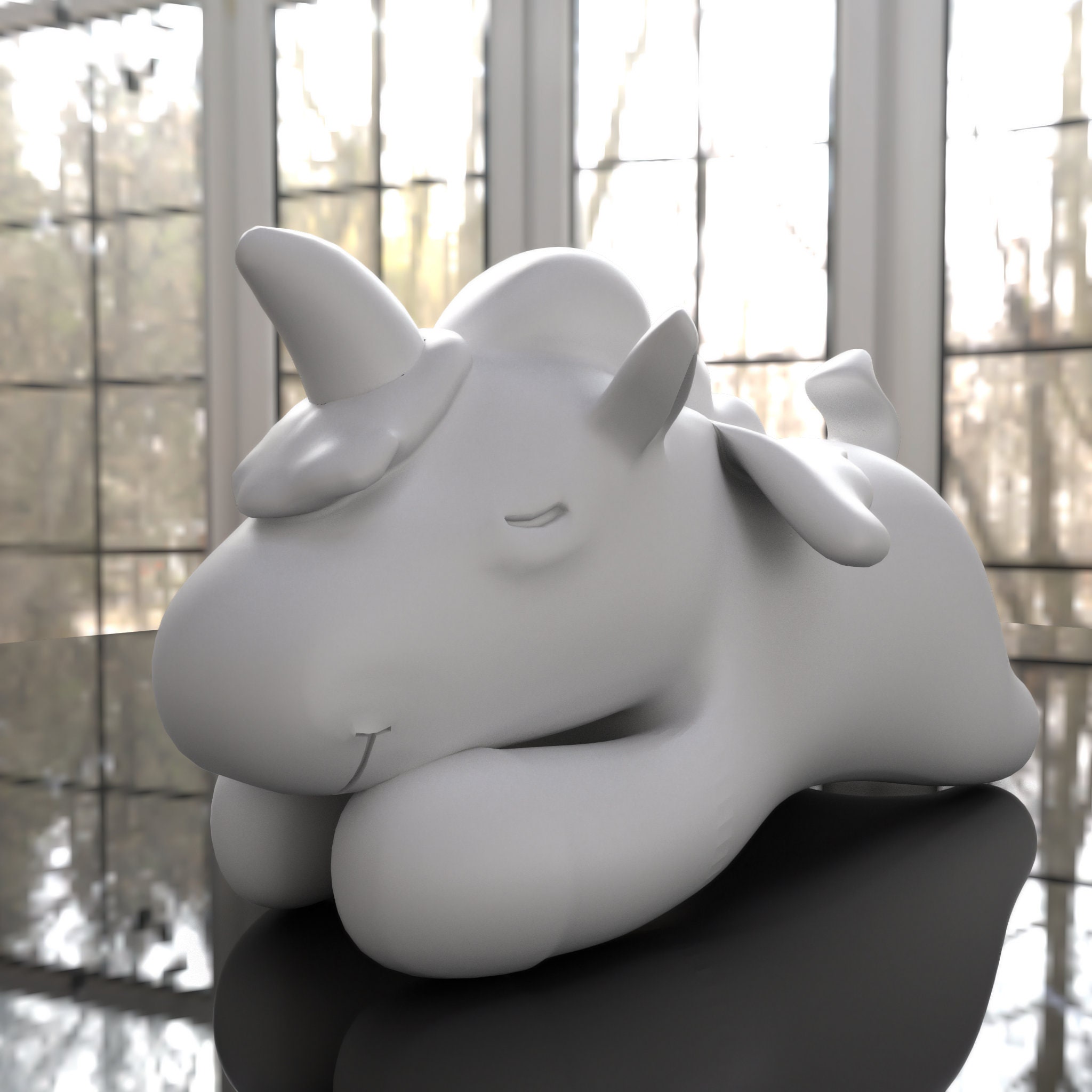 Cute Cartoon Unicorn 3d Print Stl Files Etsy