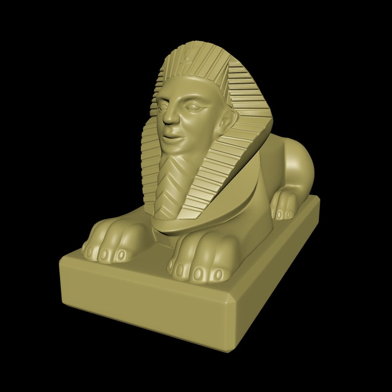 Egyptian Guardian: Intricately Detailed Sphinx 3D Model for Printing ...
