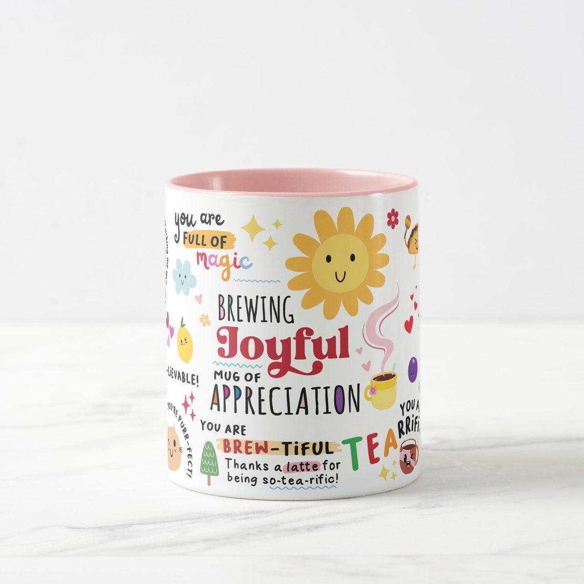 Appreciation Coffee Mug: Positivity Design, Thank You Gift (SVG PNG) - Etsy