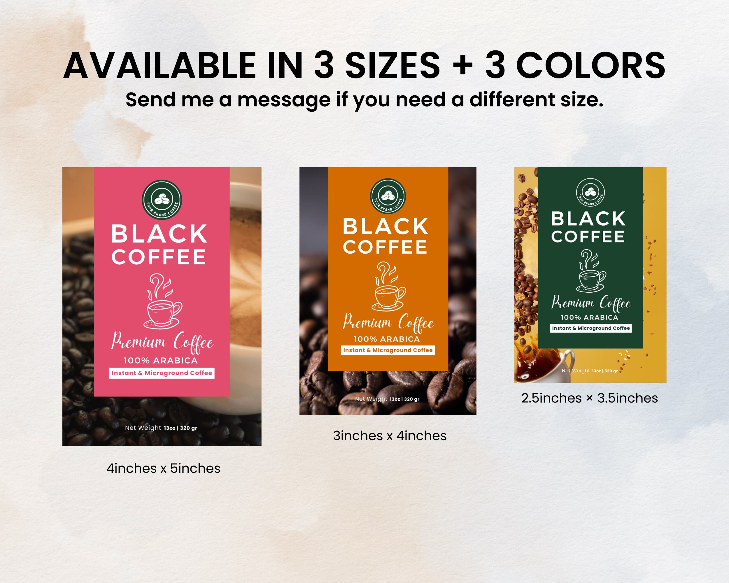 Editable Pouch Label Template Printable Coffee Bag Label - Etsy Australia