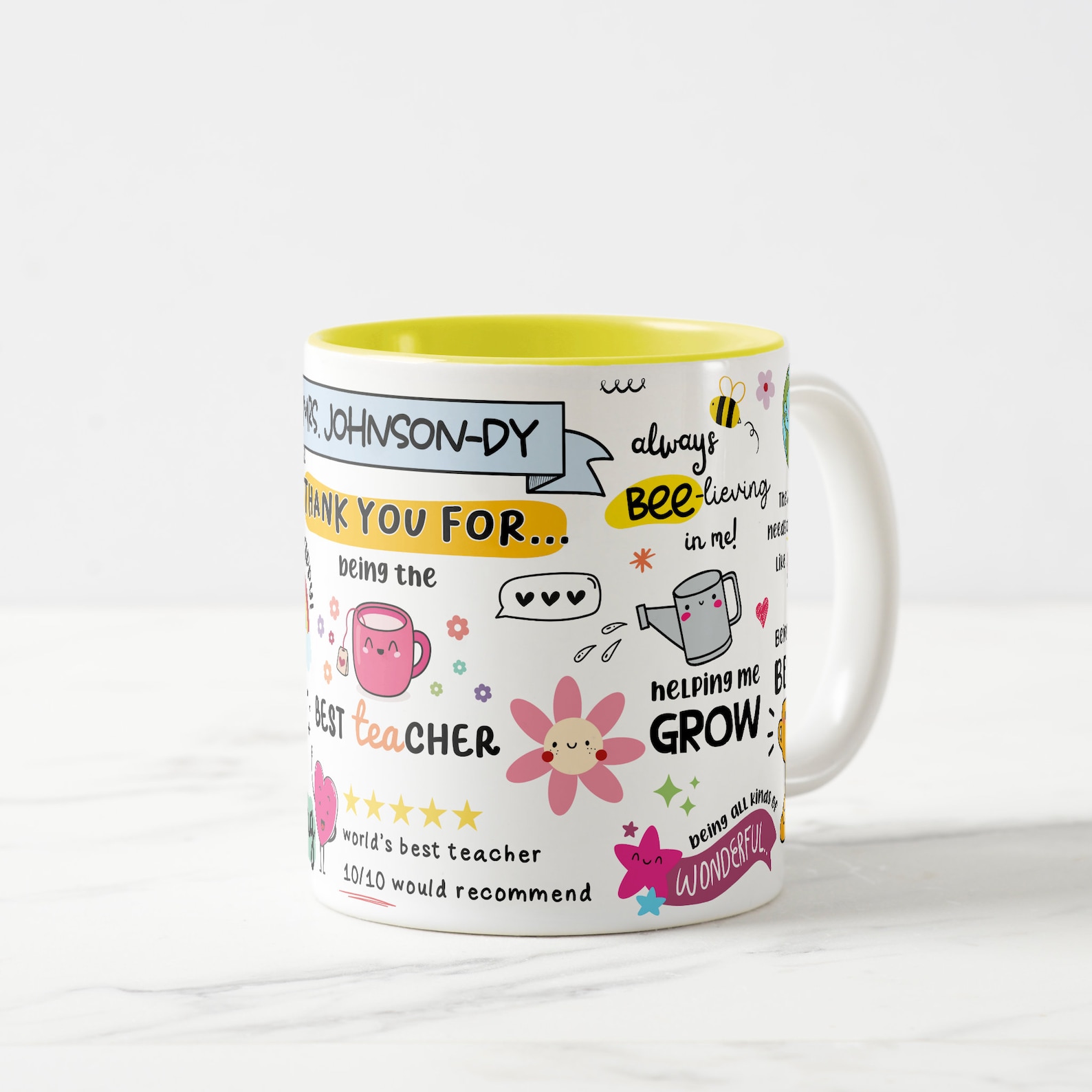 Diseño de taza de agradecimiento para profesores, diseños de ...
