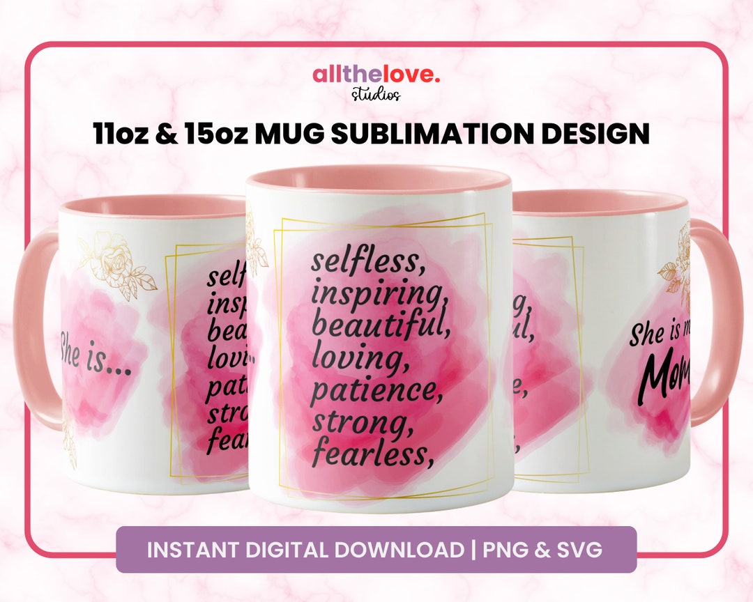 Affirmation Mug | She is My Mom Design | Gift for Mom | Coffee Mug ...
