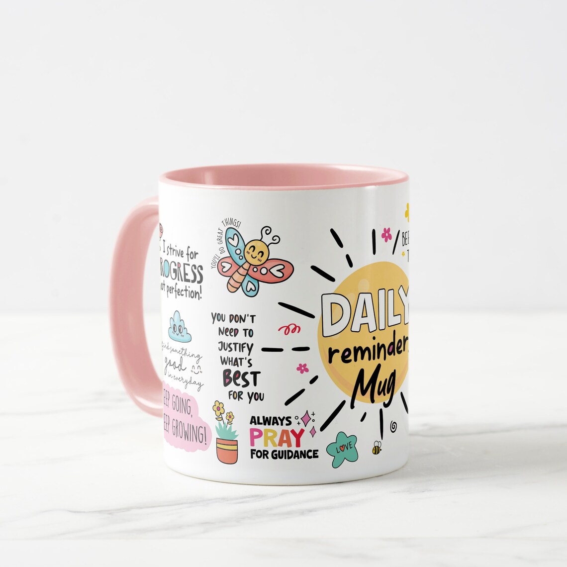 Daily Reminders Mug Sublimation Wrap Design 11oz and 15oz - Etsy