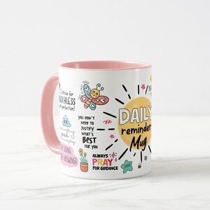 Daily Reminders Mug, Sublimation Wrap Design, 11oz and 15oz ...