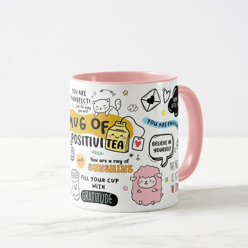 Positivi-tea Mug Design Templates: Affirmation Mug Wrap (PNG, JPG, SVG ...